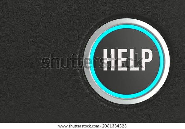 Push Button Text Help On Dark Stock Illustration 2061334523 | Shutterstock