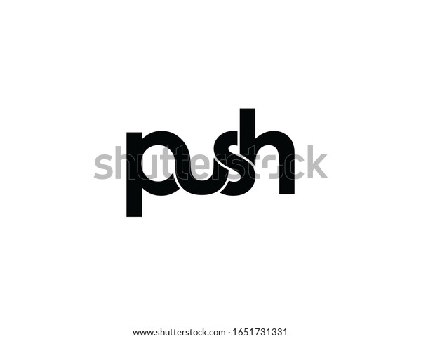 Push Original Monogram Logo Design Stock Illustration 1651731331 ...