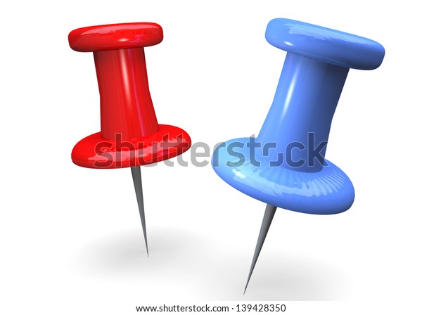 Push Pin 3d 库存插图 139428350 | Shutterstock