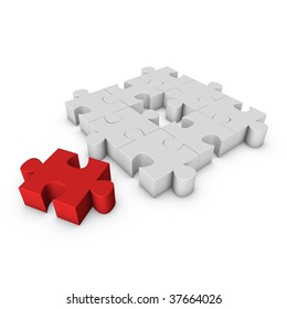 One Puzzle Piece Outside Circle Formed 스톡 일러스트 211533370 | Shutterstock