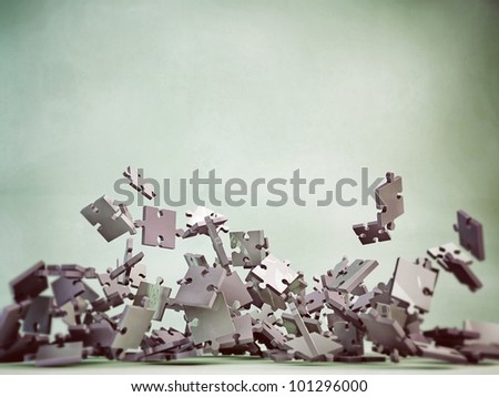Puzzle Pieces Falling Stock Illustration 101296000 - Shutterstock