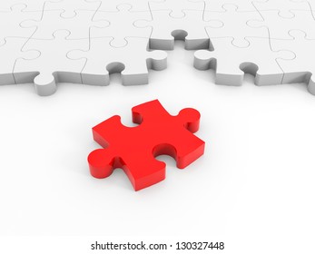 Puzzle Solution Concept 3d Illustration Stock Illustration 130327448 ...