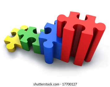 Graph Puzzle 3d Stock Illustration 57307534 | Shutterstock