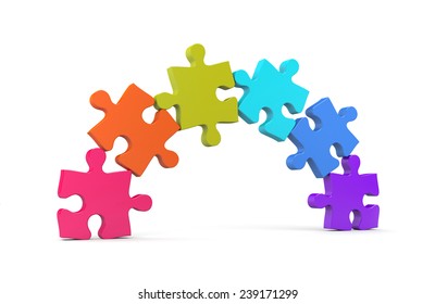 3 Pieces Puzzle Design Stock Vector (Royalty Free) 1258025461