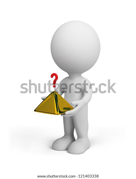 Pyramid Question Mark 3d Image Isolated: ilustración de stock 121403338 ...