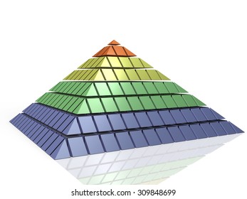 Pyramid Representing Hierarchyisolatedcomputer Generated Image Stock ...