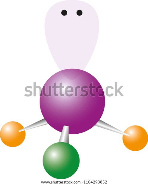 Pyramidal Molecular Geometry Stock Illustration 1104293852 | Shutterstock