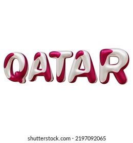 Qatar Text Effect Design 3d Modern Stock Illustration 2197092065 ...