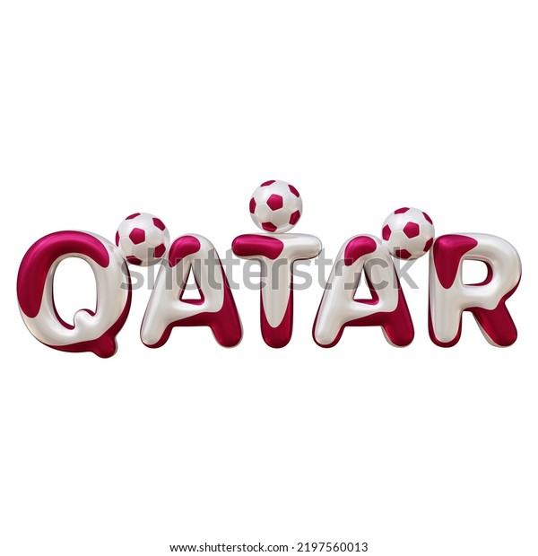 Qatar Text Effect Design 3d Modern Stock Illustration 2197560013 ...