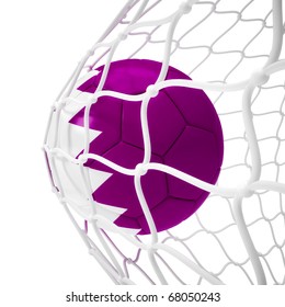 Peruvian Soccer Ball Inside Net Isolated Stock Illustration 68640949 ...
