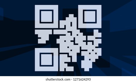 Qr Code Blue Technology Concept 스톡 일러스트 1271624293 | Shutterstock