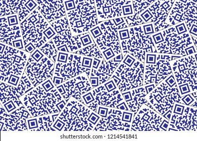 Qr Code Dark Blue Background Quick Stock Illustration 1214541841 ...