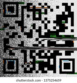 Qr Code Glitches Stock Illustration 1375254659 | Shutterstock