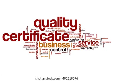 Quality Certificate Word Cloud Concept 스톡 일러스트 492319396 | Shutterstock