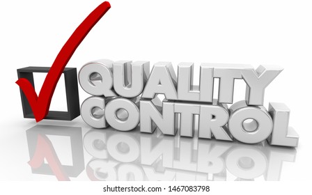 Quality Control Check Mark Box Words Stock Illustration 1467083798 ...