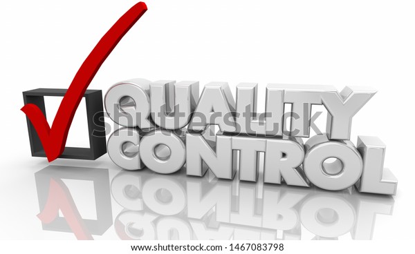 Quality Control Check Mark Box Words Stock Illustration 1467083798 ...