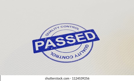 Quality Control Passed Stamp 3d Rendering Stock Illustration 1124539256 ...