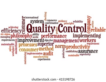 Quality Control Word Cloud Concept On Stock Illustration 415198726 ...