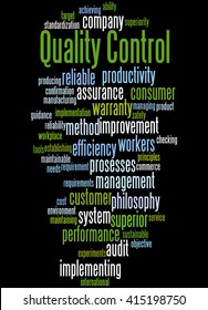 Quality Control Word Cloud Concept On Stock Illustration 415198750 ...