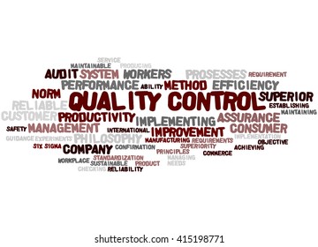 Quality Control Word Cloud Concept On Stock Illustration 415198771 ...