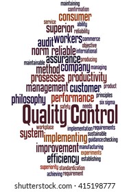 Quality Control Word Cloud Concept On Stock Illustration 415198777 ...