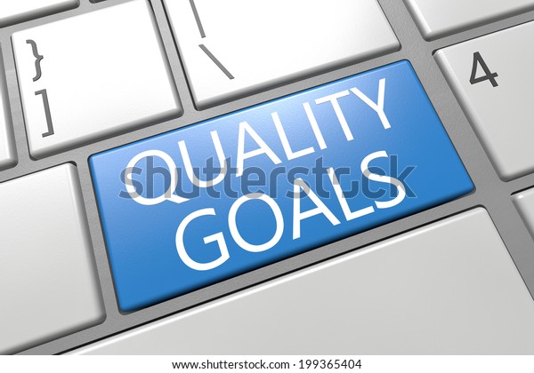 Quality Goals Keyboard 3d Render Illustration Stock Illustration ...
