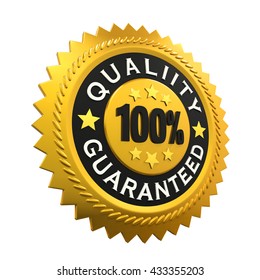 Quality Guaranteed Label 3d Rendering Stock Illustration 433355212 ...