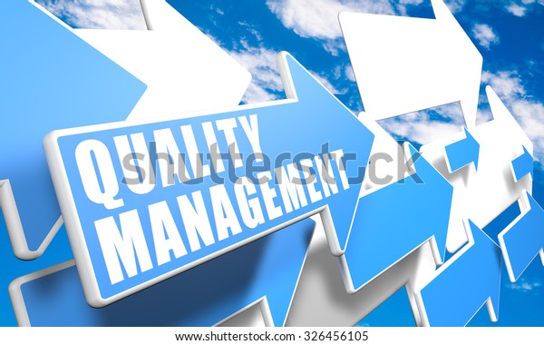Quality Management 3d Render Concept Blue Stock Illustration 326456105