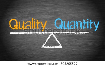 Quality Quantity Balance Concept Stock Illustration 305255579 ...