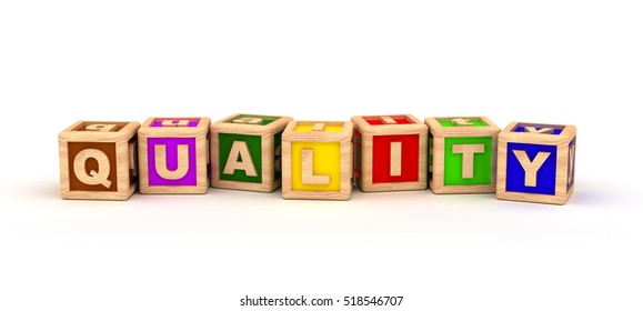 Quality Text Cube 3d Rendering Stock Illustration 518546707 | Shutterstock