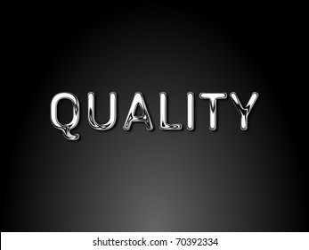 Quality Word Chrome Effect Stock Illustration 70392334 | Shutterstock