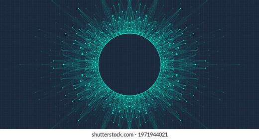 Quantum Computer Technology Banner Design Template Stock Illustration ...