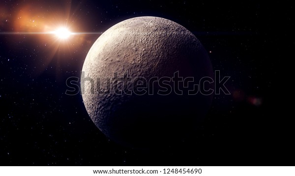 Quaoar Dwarf Planet 3d Render Background Stock Illustration 1248454690 ...