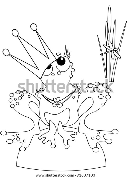 Queen Frog Coloring Stock Illustration 91807103 | Shutterstock