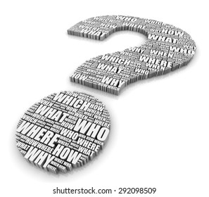 3d Question Mark Made Words On Stock Illustration 41032810 | Shutterstock