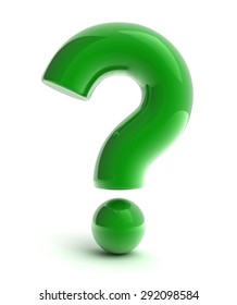 Green Question Mark Isolated On White Stock Illustration 128134973