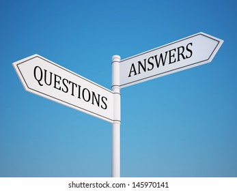 Question Answer Signpost Clipping Path Stock Illustration 145970141 ...