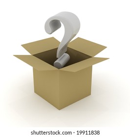 Ilustrasi Stok Open Box Question Mark Inside 3d 132982163 | Shutterstock