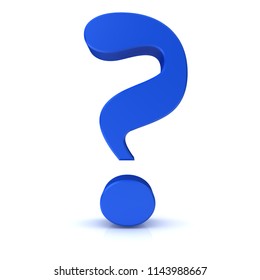 Question Mark 3d Blue Interrogation Point: ภาพประกอบสต็อก 1143988667 ...