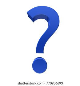 Question Mark 3d Blue Interrogation Point Stock Illustration 770986693 ...