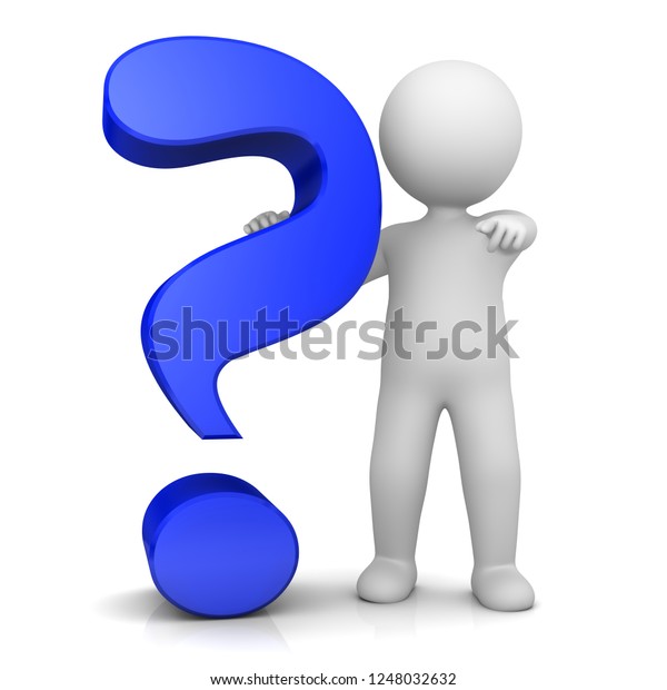 Question Mark 3d Blue Interrogation Point Stock Illustration 1248032632 ...