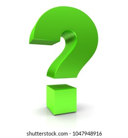 Question Mark Green Interrogation Point 3d Stock Illustration ...