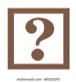 Question Mark 3d Light Brown Rendering Stock Illustration 685325293