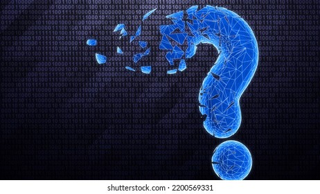 Question Mark 3d Mesh On Hitech Stock Illustration 2200569331 ...