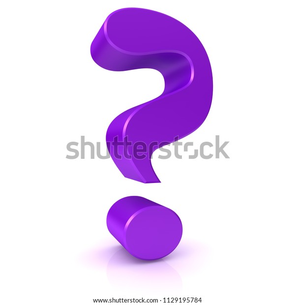 Question Mark 3d Purple Interrogation Query Stock Illustration ...