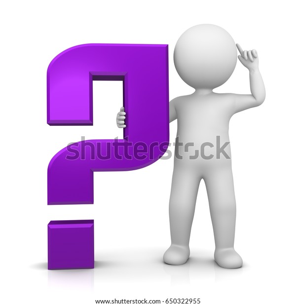 Question Mark 3d Purple Violet Lila Stock Illustration 650322955 ...