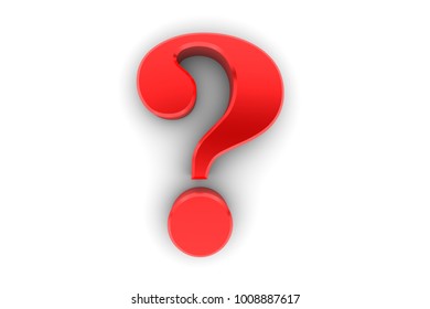 Question Mark 3d Red Interrogation Rendering Stock Illustration ...