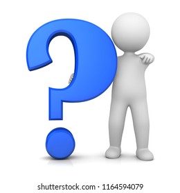 Question Mark 3d Blue Interrogation Point Stock Illustration 1248032632 ...