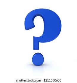 Question Mark 3d Rendering Blue Interrogation 스톡 일러스트 1211550658 ...