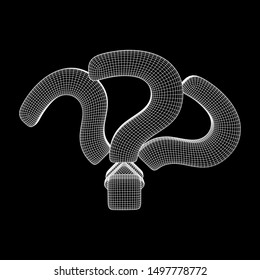 Question Mark Abstract Model Line Composition Stock Illustration ...